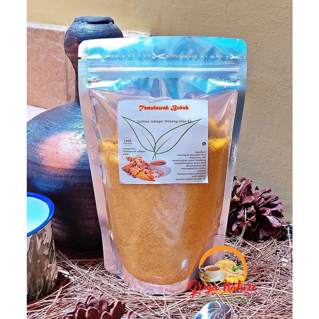 Jual [COD] GRIYA NATURE | Minuman Temulawak Bubuk Instant 250 gr | Jamu ...