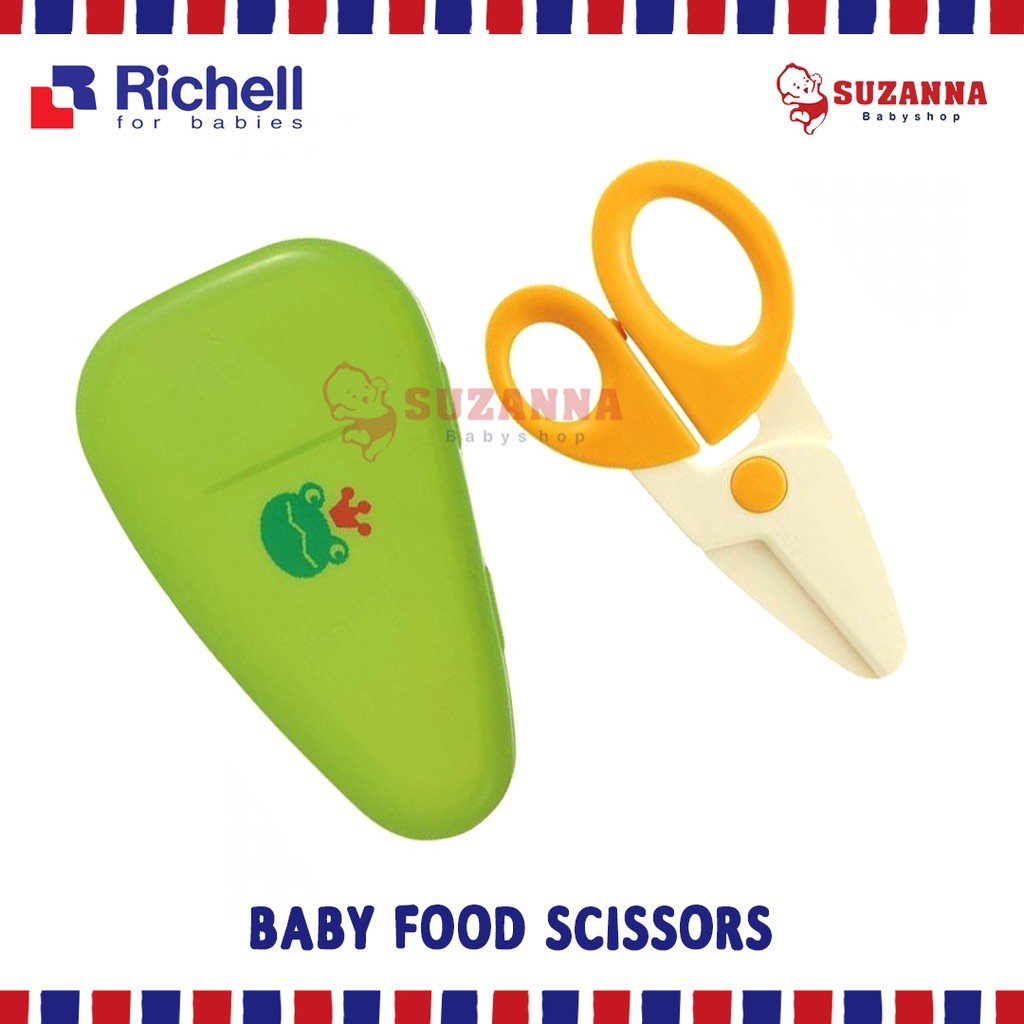 Jual Richell R-98542 || Baby Food Scissors | Shopee Indonesia