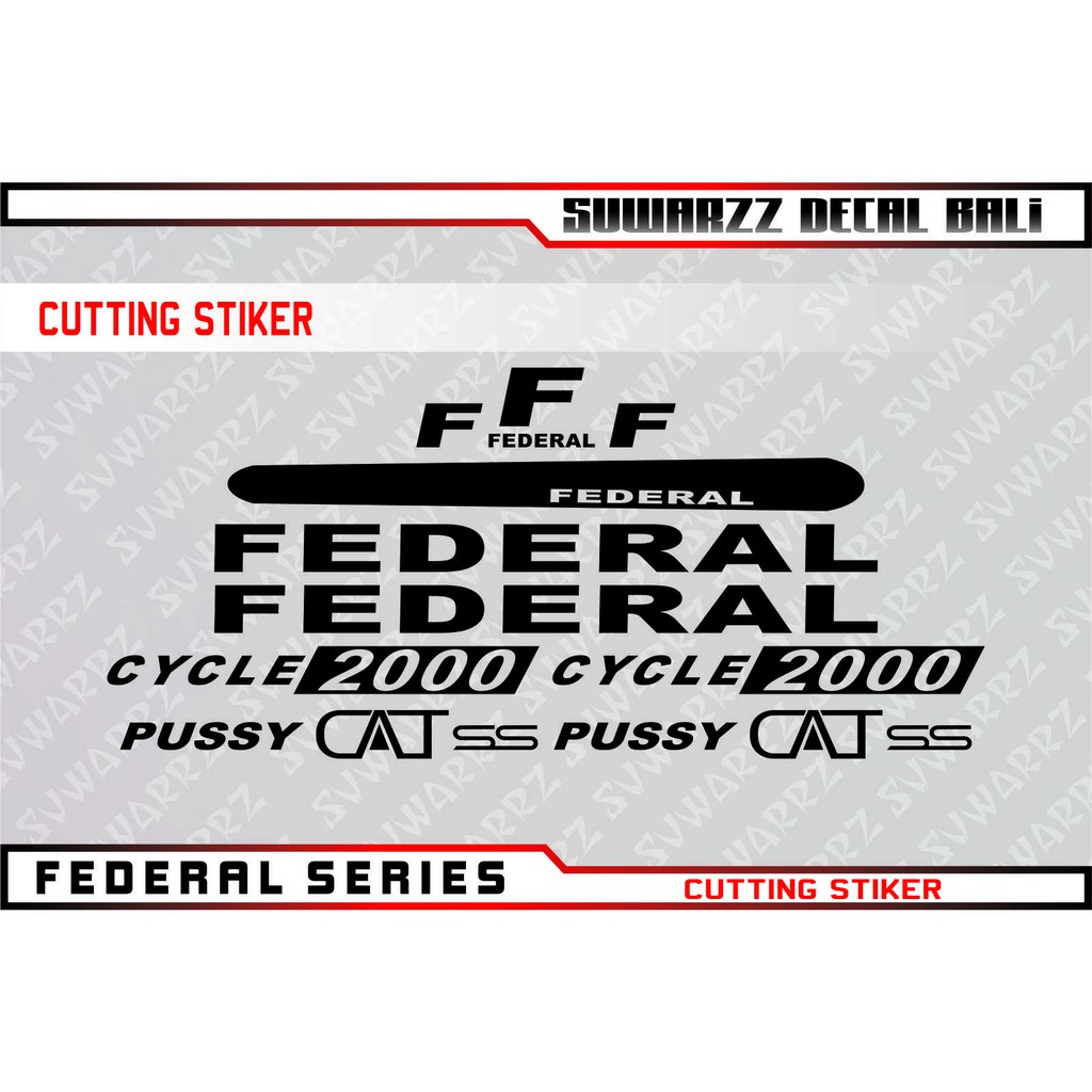 Jual DECAL STIKER FEDERAL PUSSY CAT SS CUTING STICKER | Shopee Indonesia