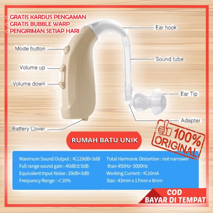 Jual ALAT BANTU PENDENGARAN DENGAR TELINGA ORANG TUA TULI B-98 DIGITAL HEARING AID B98 ORIGINAL ...