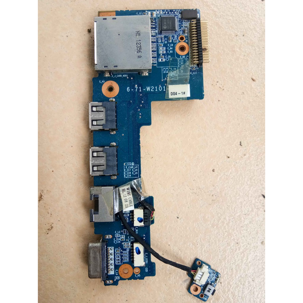 Jual Jual USB PORT BOARD LAN RJ45 PORT VGA SD CARD READER CHILDBOARD ...