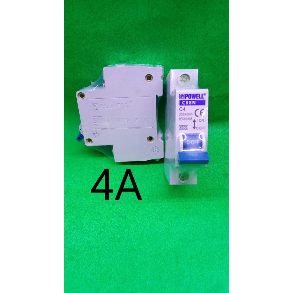 Jual Dijual Miniature Circuit Breaker MCB POWELL C88N 1 Phase 4 Ampere 4A C4 SNI Murah | Shopee ...