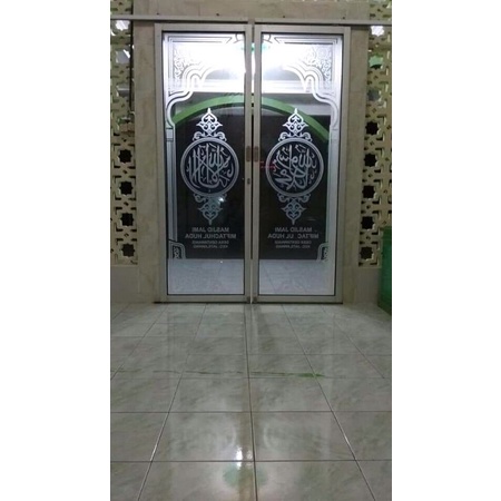 Jual Stiker Kaligrafi Pintu Masjid Stiker Arab Stiker Masjid | Shopee ...