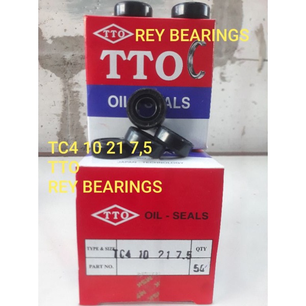 Jual Oil seal TC4 10 21 7,5 oil seal shock belakang merk TTO | Shopee ...