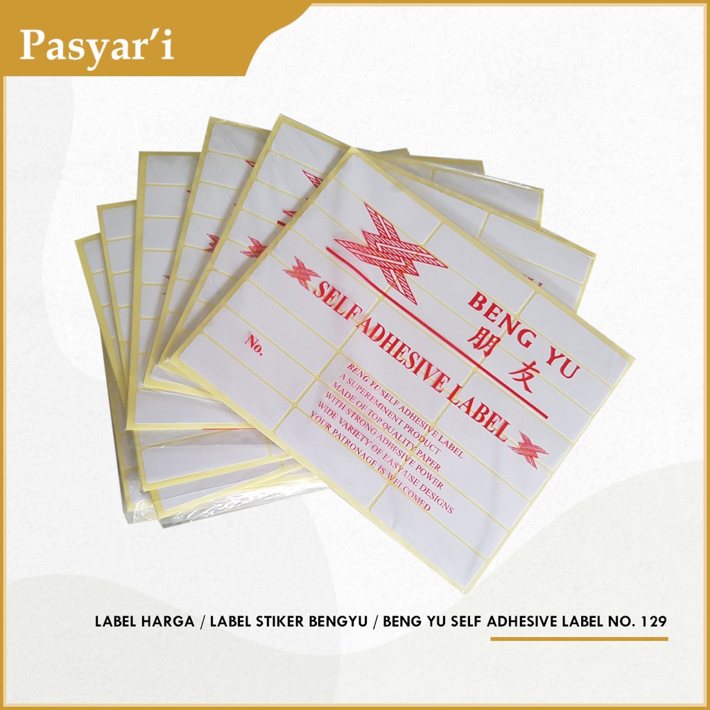 Jual Label Beng Yu no 129 / 99 / 121 / label undangan / lekatan buku ...