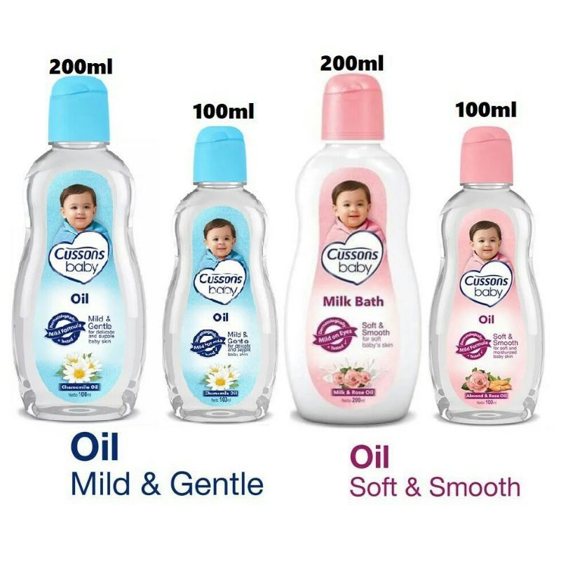 Jual Cussons Baby Oil 100ml+100ml & 50ml+50ml / Cusson Baby Oil ...