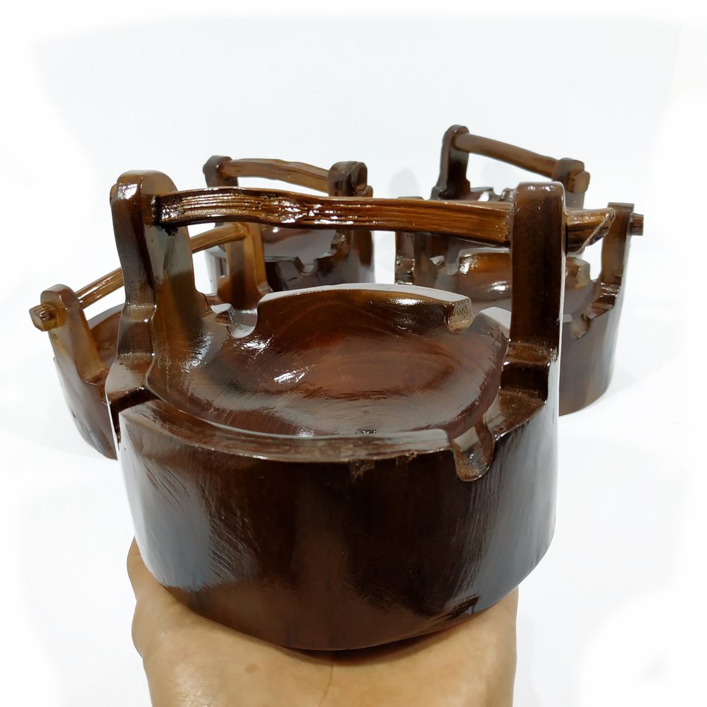 Jual Kerajinan Kayu Asbak Rokok Pahat Model Ember Gayung Sumur Timba ...