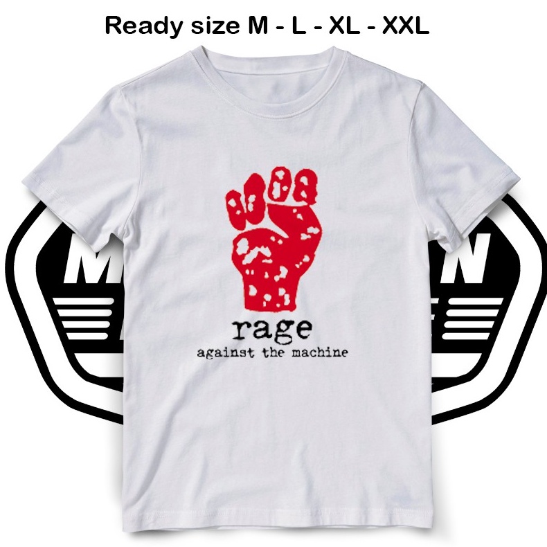 Jual KAOS BAND - RAGE AGAINST THE MACHINE - FIST UP LOGO | Shopee Indonesia