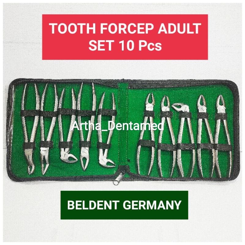 Jual Tang cabut gigi dewasa set / TCD / Tooth forcept adult set ...