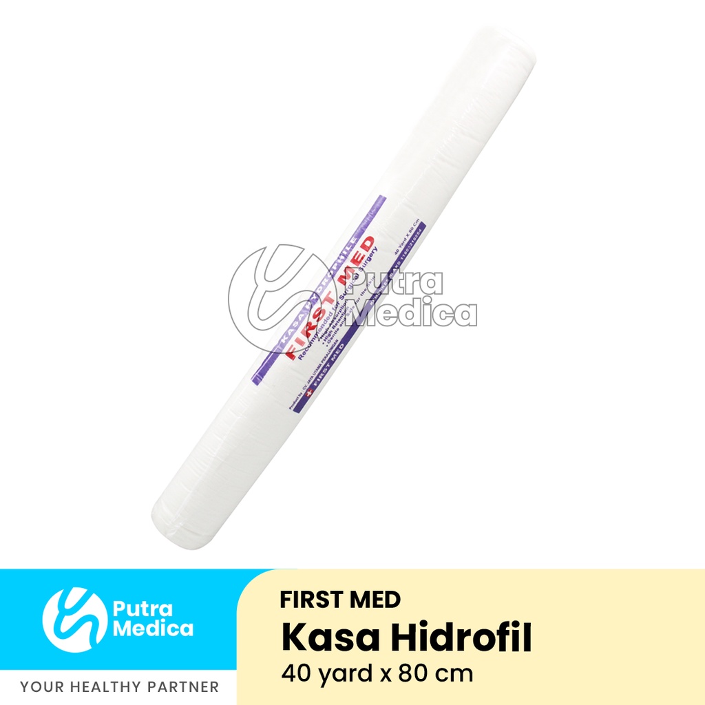 Jual First Med Kasa Pembalut Hidrofil Gaas 40 yards x 80cm 1 Roll ...