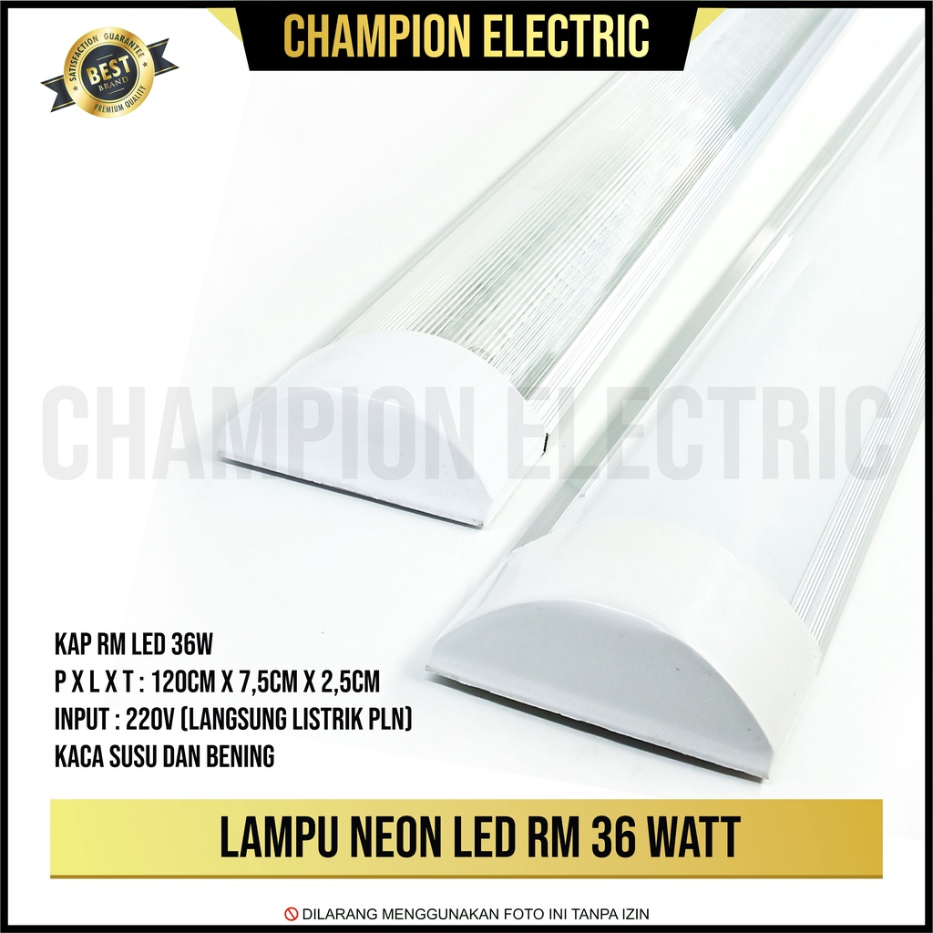 Jual Lampu LED Neon Panjang 36W 120CM - Pengganti Lampu TL RM Terang ...