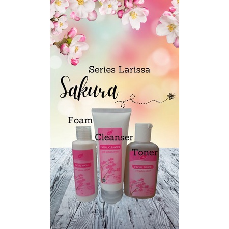 Jual Sakura Brigthening Larissa(paket pembersih) (foam cleanser dan ...