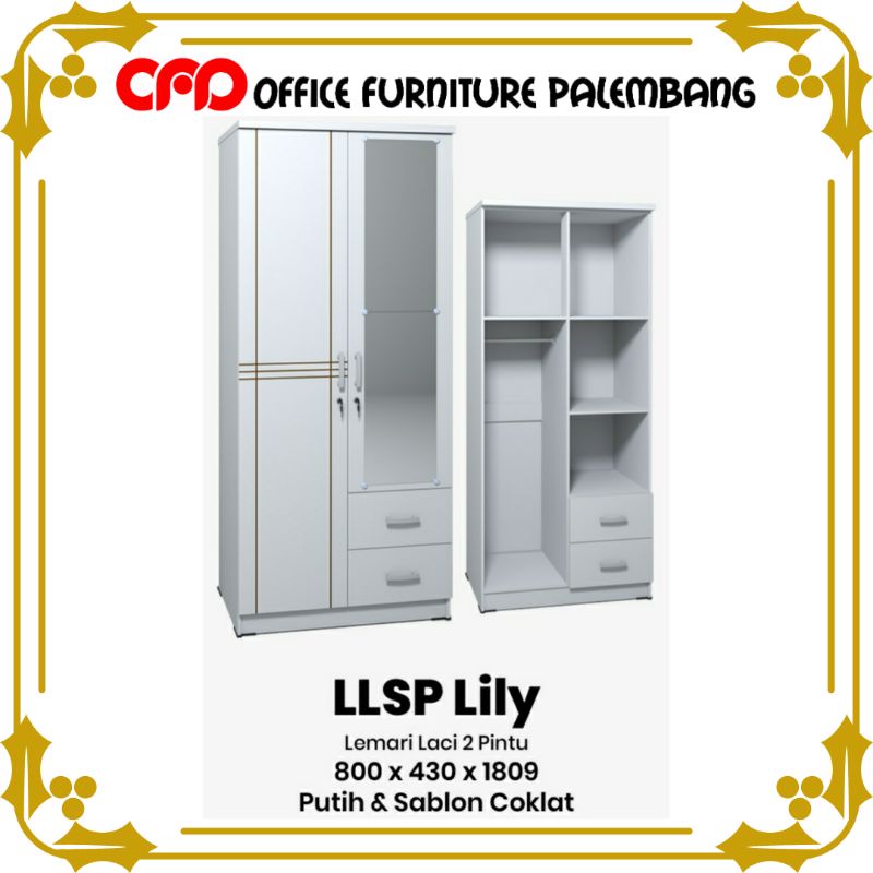 Jual lemari pakaian olympic gstar LLSP LILY lemari baju 2 pintu 2 laci ...