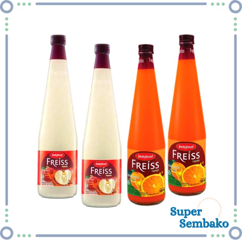 Jual SYRUP / SIRUP FREISS SQUASH RASA JERUK DAN LECI 500ml SEGAR MURAH ...