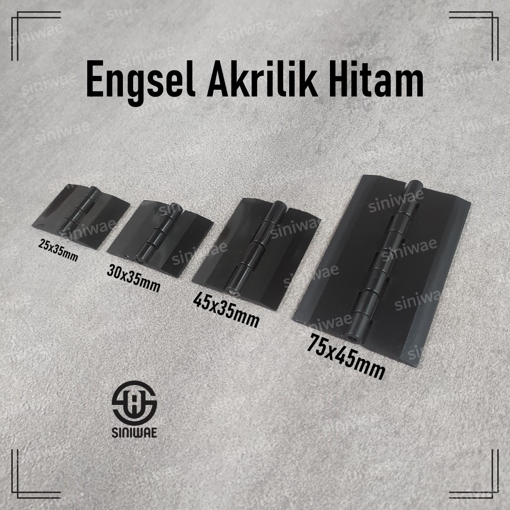 Jual Engsel Akrilik Warna Hitam Solid 2.5cm 3cm 4cm 7cm Transparan ...