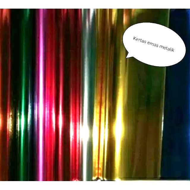 Jual Kertas emas / kertas metalik berwarna harga per 10 lembar | Shopee ...