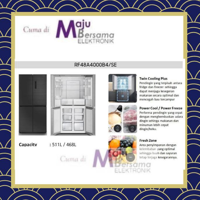 Jual KULKAS SAMSUNG 4 DOOR REFRIGERATOR RF48A4000B4/SE / 468 L | Shopee Indonesia