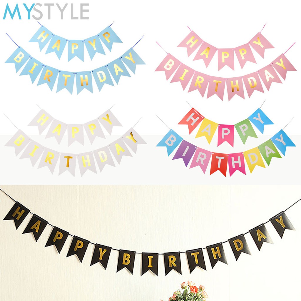 Jual MYSTYLE BANNER ULANG TAHUN BANNER HAPPY BIRTHDAY SEGI 5 LIMA BAGUS ...