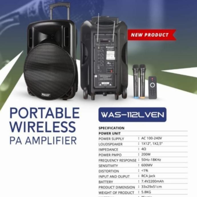 Jual Speaker Aktif Portable N Aiwa 12Inch Wireless Mic Omaoy88 | Shopee ...