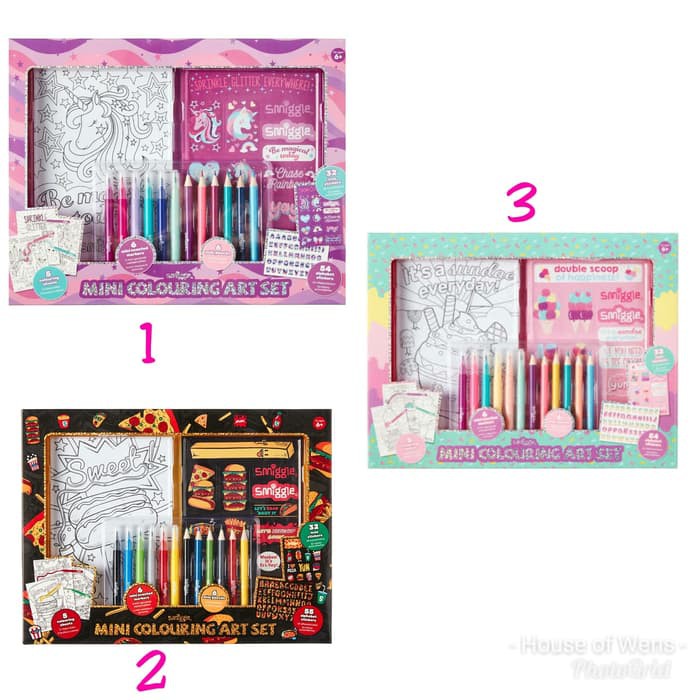 Jual HWN SMIGGLE MINI COLOURING ART SET Limited | Shopee Indonesia