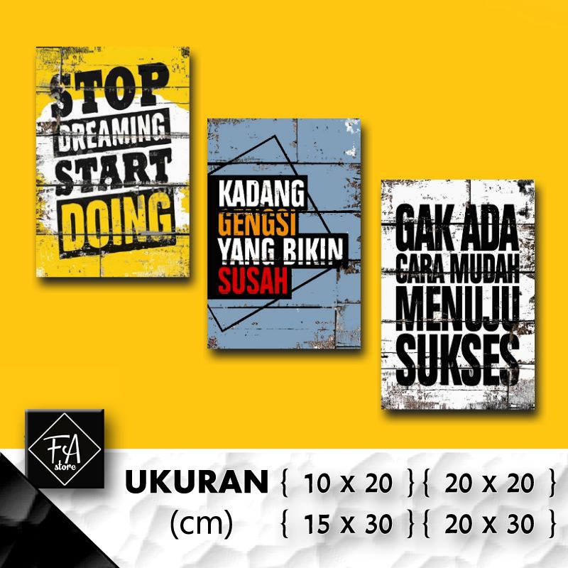 Jual OFFICIAL - Hiasan Dinding Quotes | Shopee Indonesia