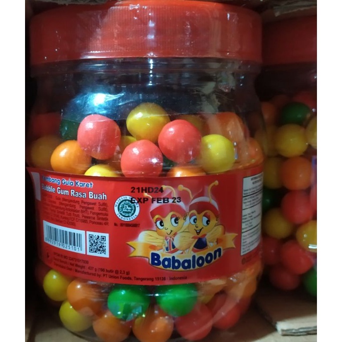 Jual Permen Karet Babalon Toples ( isi 190 butir ) | Shopee Indonesia