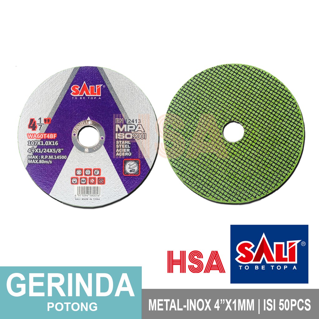 Jual MATA GERINDA POTONG T41 SALI 4" X 1MM METAL & INOX | ISI 50/KTK ...