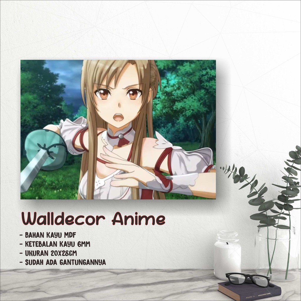 Jual Walldecor Anime Besar Asuna Yuuki 20X28cm Wall Decor Poster Kayu ...
