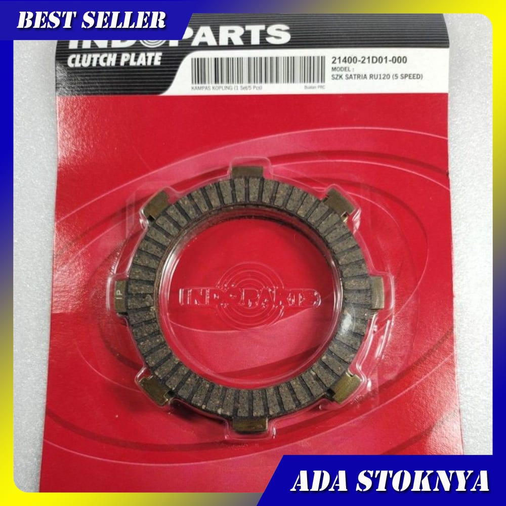 Jual Kampas plat kopling copling Suzuki Satria RU 120 tipe 5 speed 21400-21D01-000 Indoparts isi ...