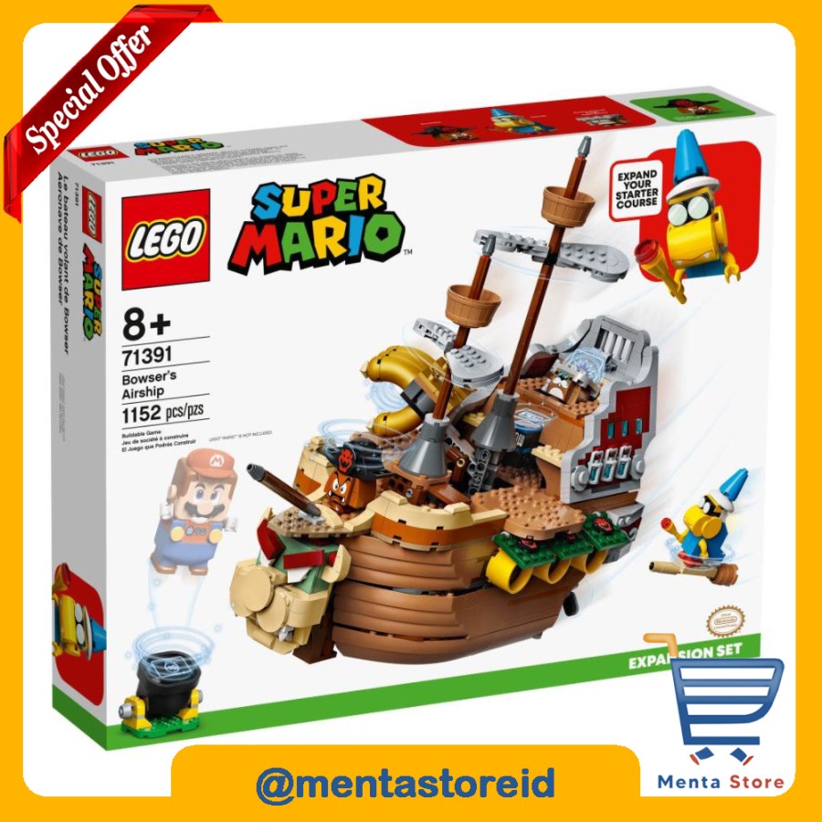 Jual LEGO Super Mario 71391 Bowser Airship Expansion Set Play Display ...