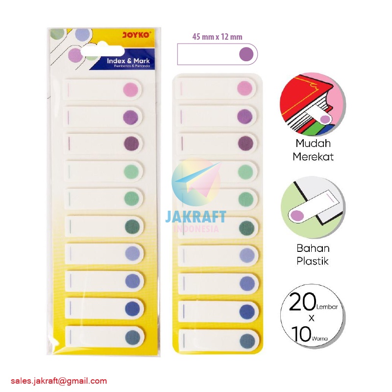 Jual (200 Pcs) Index & Mark JOYKO IM-64 Memo Tempel Plastik Sticky ...