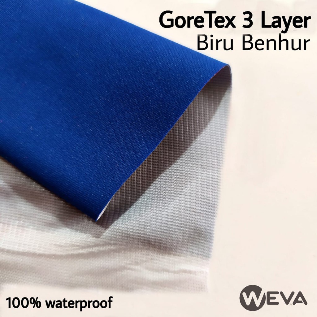 Jual Bahan Kain Jaket Parasut Goretex 3 Layer Biru Benhur | Shopee ...
