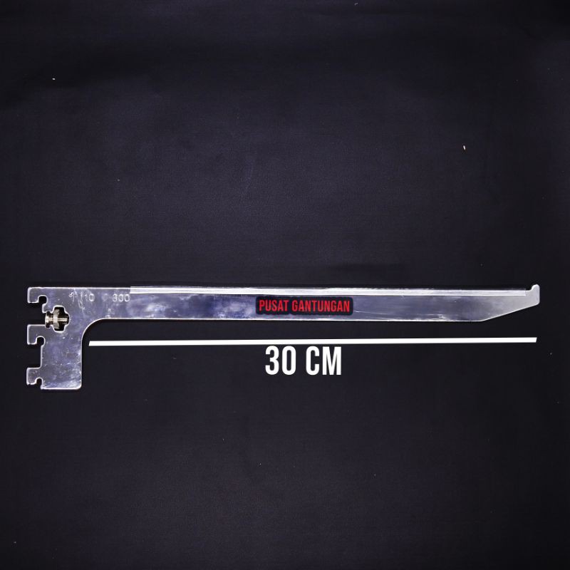 Jual Bracket Kaca Stainless (30cm) (Import) | Braket Daun Penyangga Rak ...