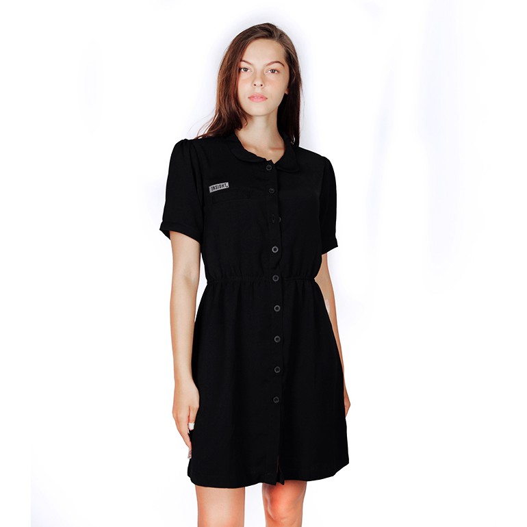 Jual Insight Mini Dress Wanita Hitam Safari Mini Dress ILS994113-BLK ...