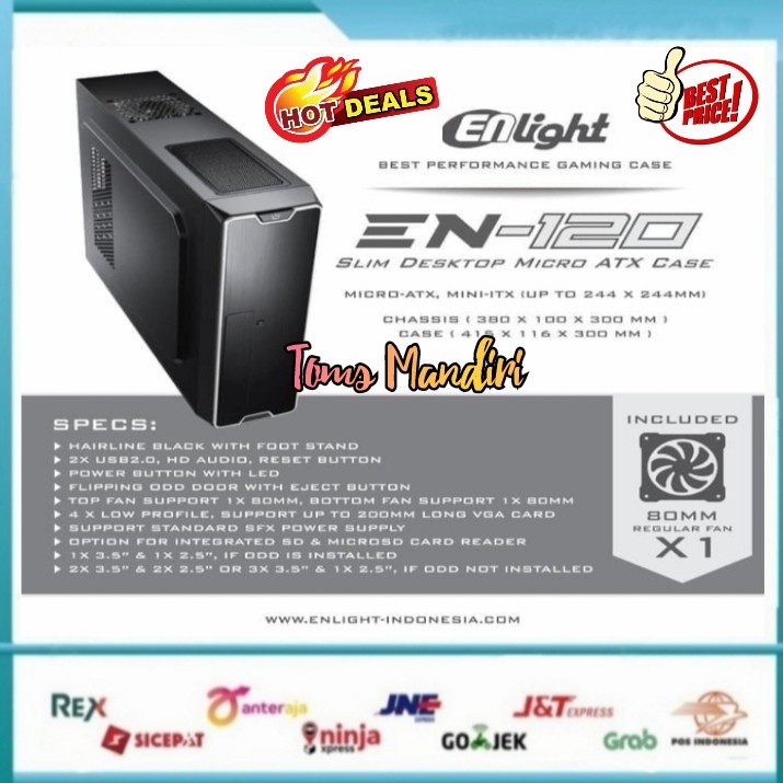 Jual CASING ENLIGHT EN-120 + 300Watt MINI ITX - MICRO ATX | Shopee ...