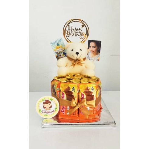 Jual .choco snack tower 1 susun superstar snaps cake parsel ulangtahun ...