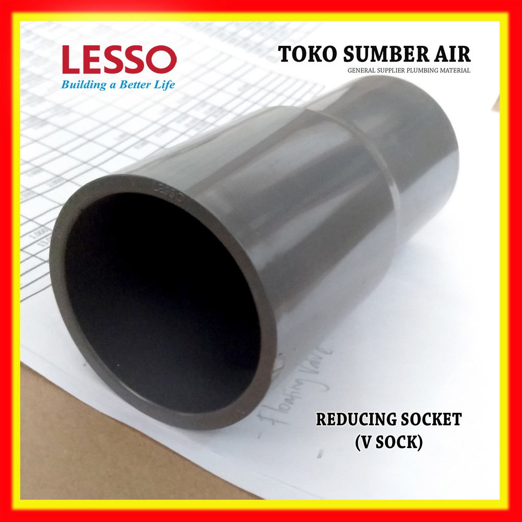 Jual PVC REDUCING SOCKET 3 x 2 INCHi - V SOCK AW - MERK LESSO | Shopee ...