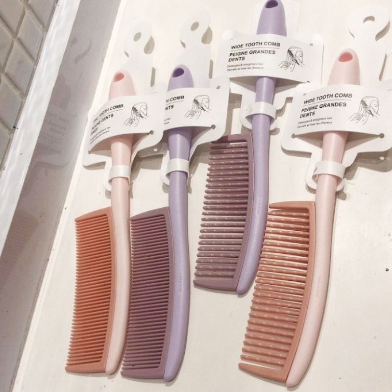 Jual Sisir Miniso Cream Series Wide Tooth Comb | Shopee Indonesia