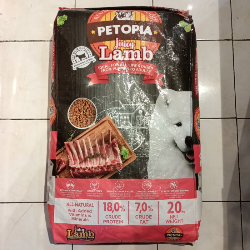Jual Petopia Dry Food Juicy Lamb 20 Kg - BY INSTAN | Shopee Indonesia