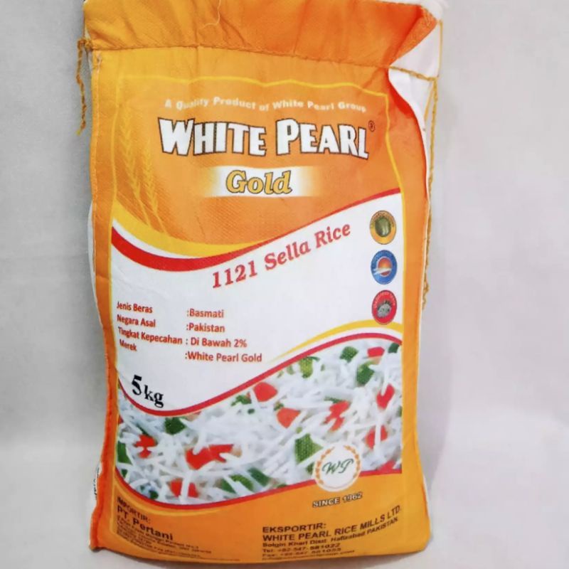Jual BERAS BASMATI WHITE PEARL BERAS ARAB 5KG | Shopee Indonesia