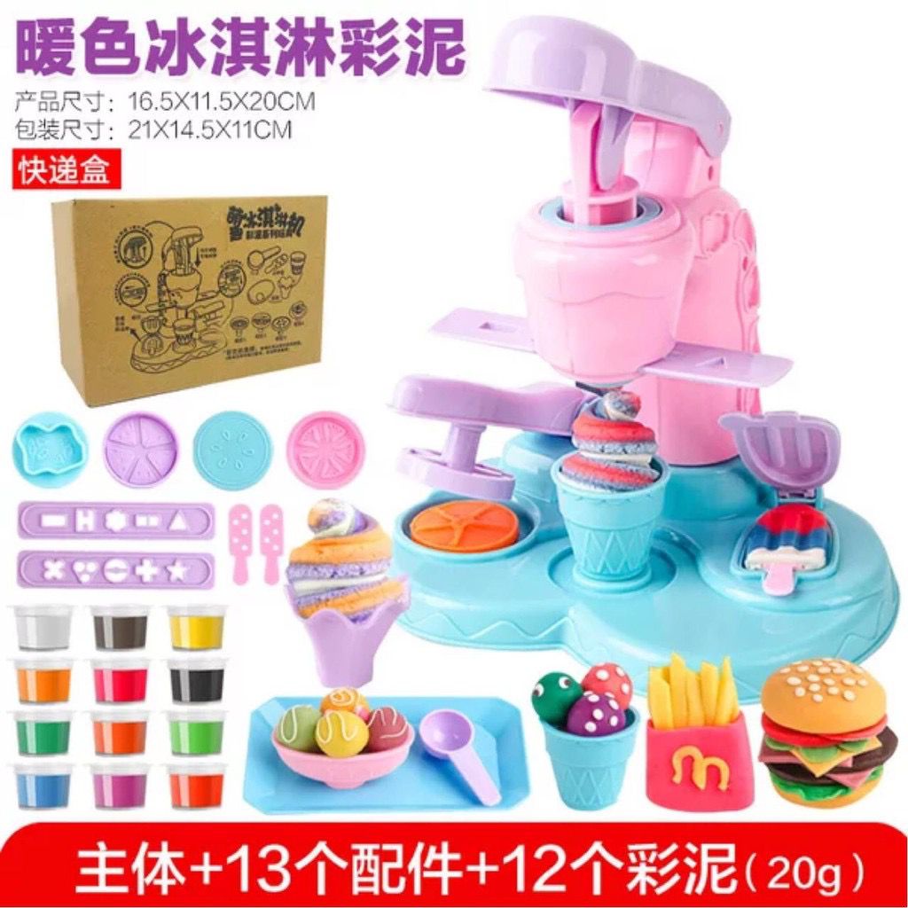 Jual Mainan Play Doh Fun Doh Set Es Cream - Mainan Lilin READY STOK ...