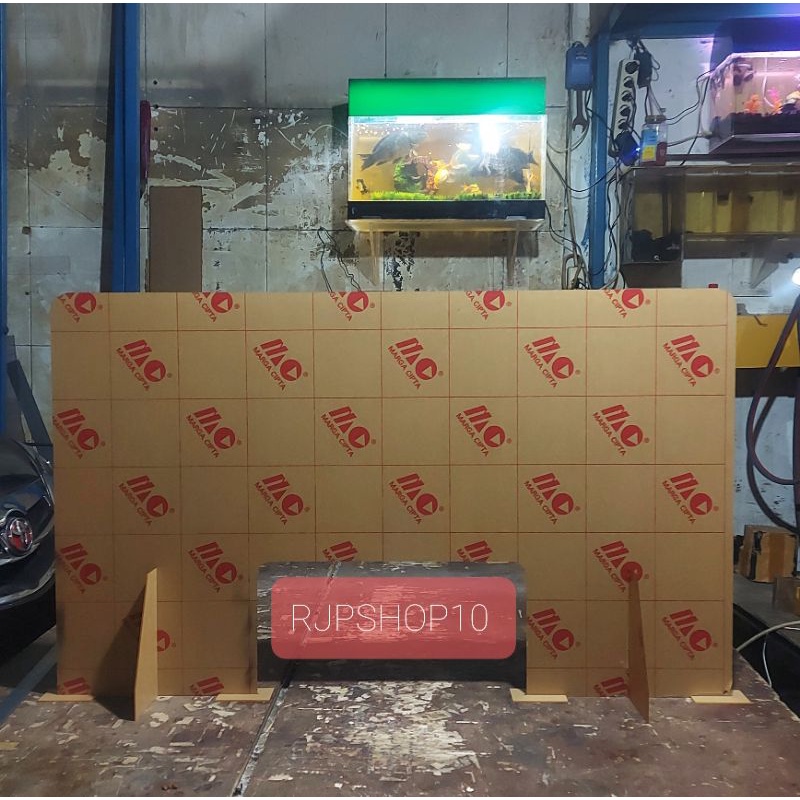Jual Partisi meja akrilik UK 80 x 80 / Sekat meja / Pembatas meja ...