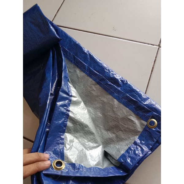 Jual terpal plastik serba guna ukuran 2x3 metar a3 biru silver | Shopee ...