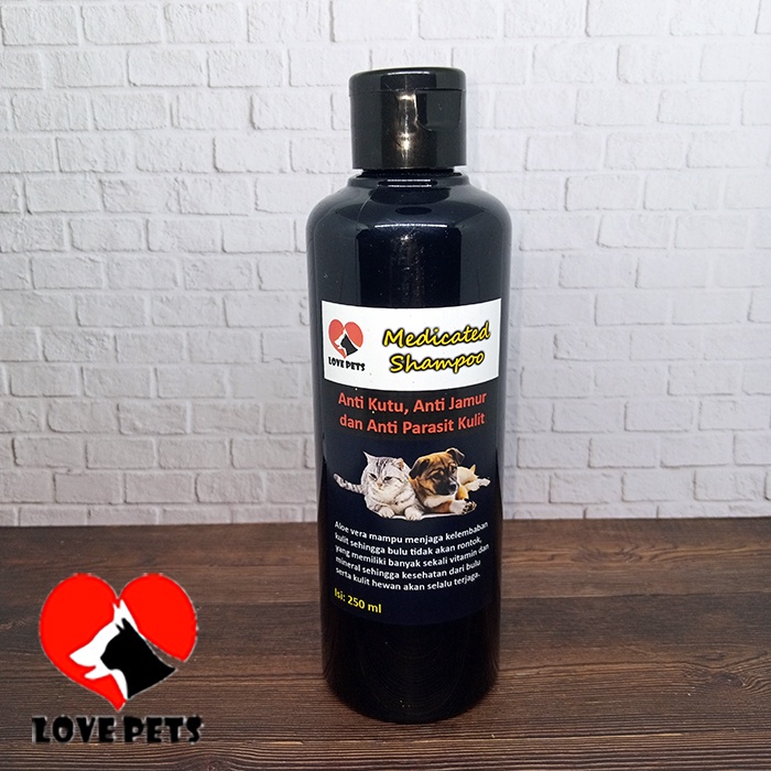 Jual Shampoo Anti Kutu Anti Jamur Kucing Anjing Medicated Aloe Vera 250 ...