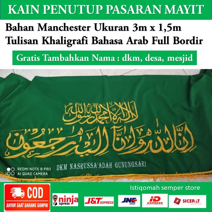 Jual Kain Penutup Pasaran Mayit - Kain Penutup Keranda Jenazah - Kain ...