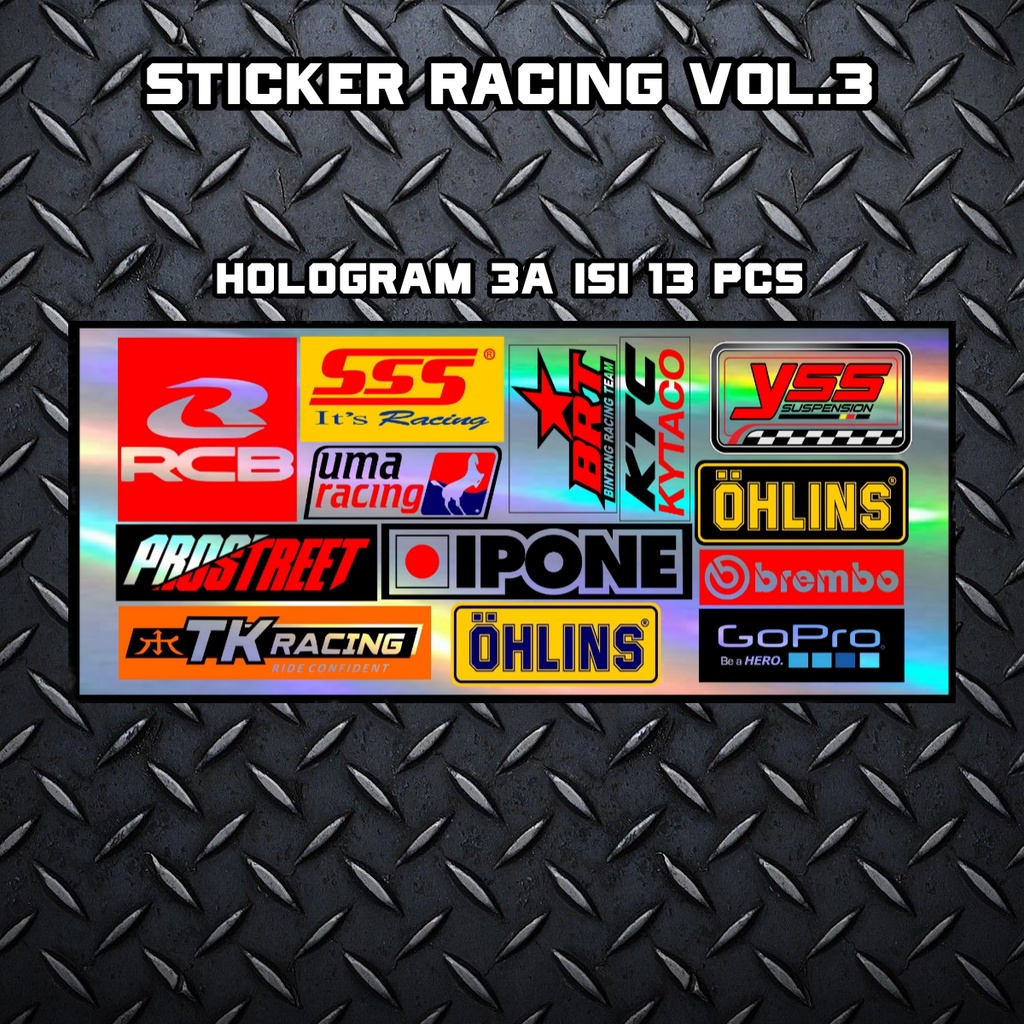 Jual Stiker Racing Pack Sticker Racing Hologram Stiker Sponsor Stiker ...