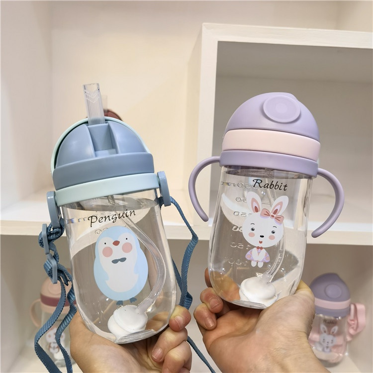 Jual FANCY Botol Minuman / Cangkir Minuman dengan Sedotan dan Gagang Ukuran 400ml / Anak-Anak ...