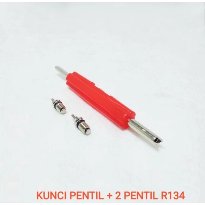 Jual Paket Kunci Pentil / Alat Buka Pentil + Pentil AC Mobil 2 Pcs R134 ...