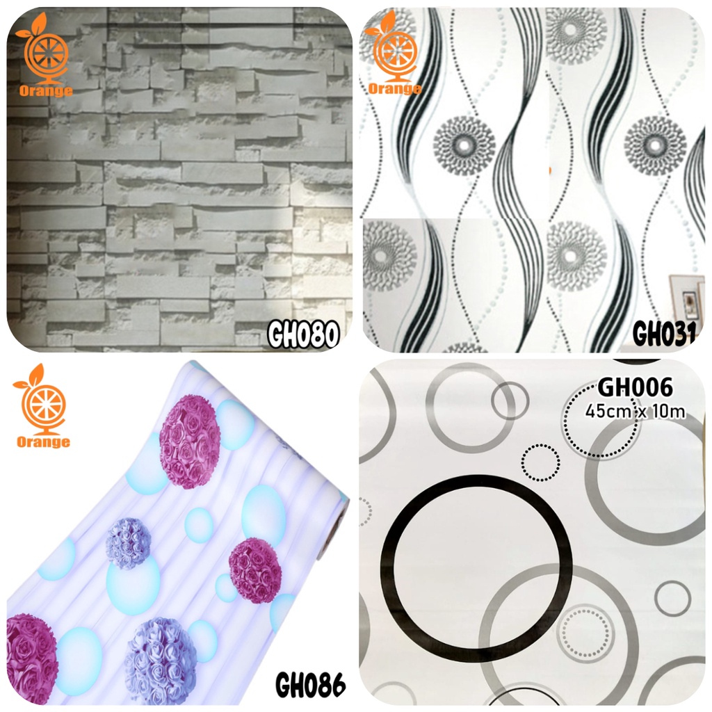 Jual Wallpaper Stiker Dinding Wallstiker Aestetic Wallpaper Kamar tidur Ukuran 45cm x 8m ...