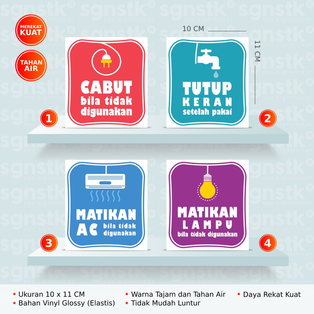Jual STIKER STICKER ICONIC HEMAT ENERGI | Shopee Indonesia
